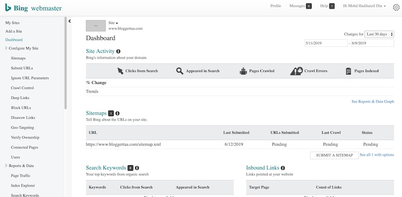 Bing webmaster tools – fungsi yang tak harus diabaikan | Blogger Tua